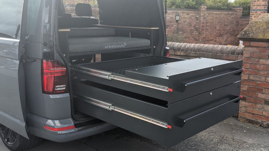 SteelPods - metal sliding drawers, pods, racking and bed systems